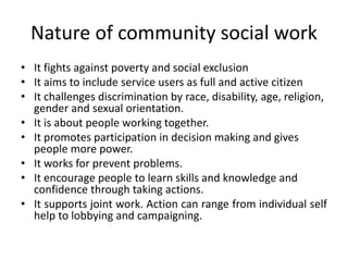 community social work | PPTX