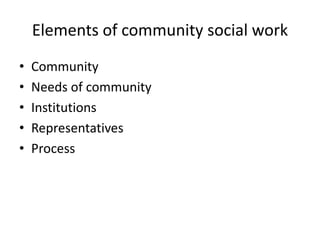 community social work | PPTX
