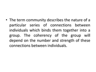 community social work | PPTX