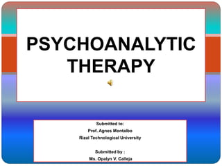Psychoanalytic Therapy | PPTX | Science