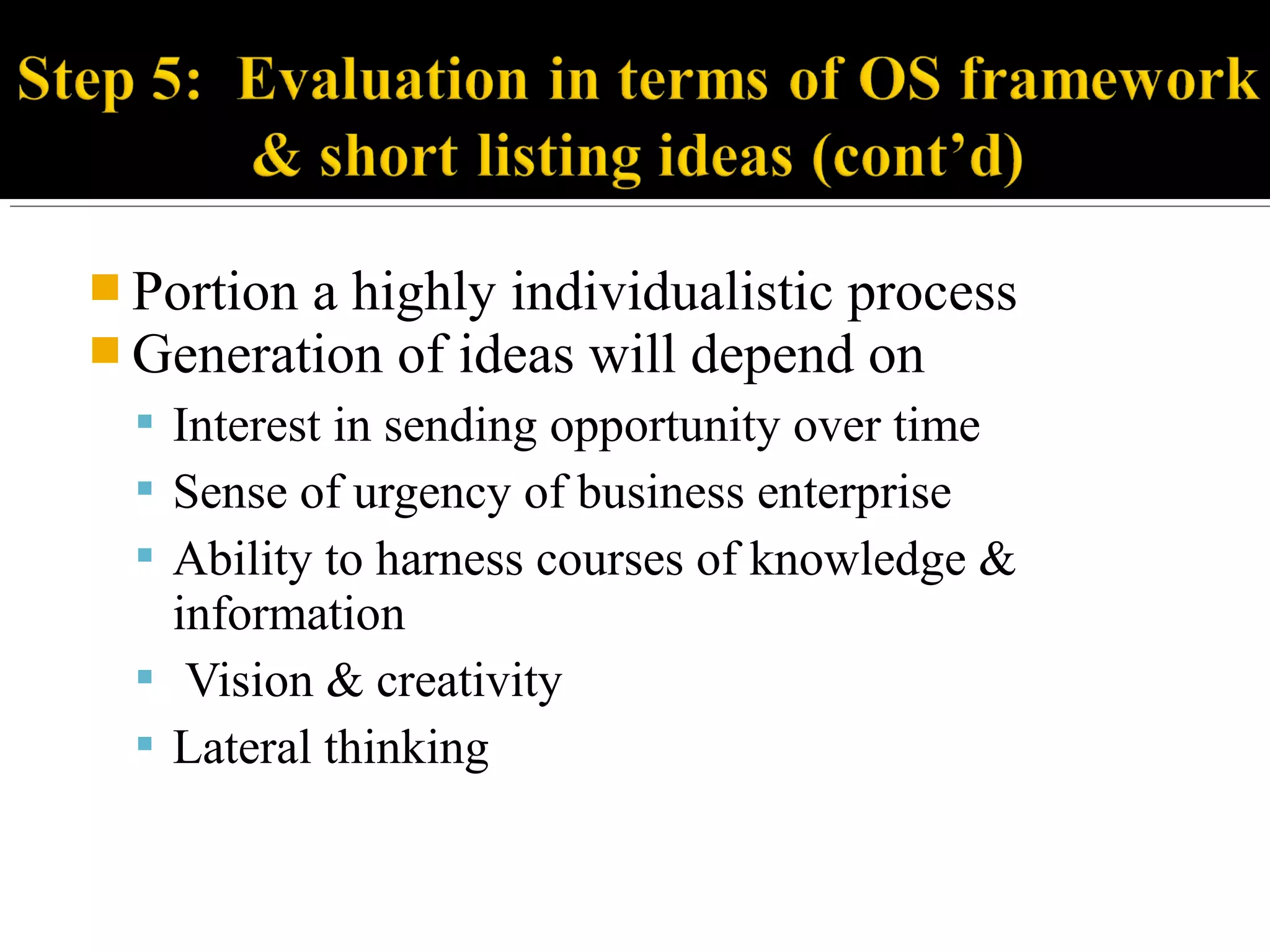 BUSINESS OPPORTUNITY AND SELECTION | PPT