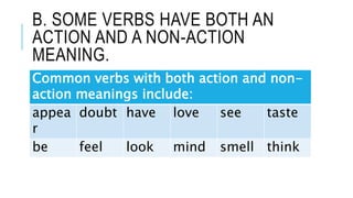 1.4 non action verbs | PPT