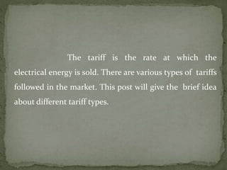 1.10 types of tariff | PPTX