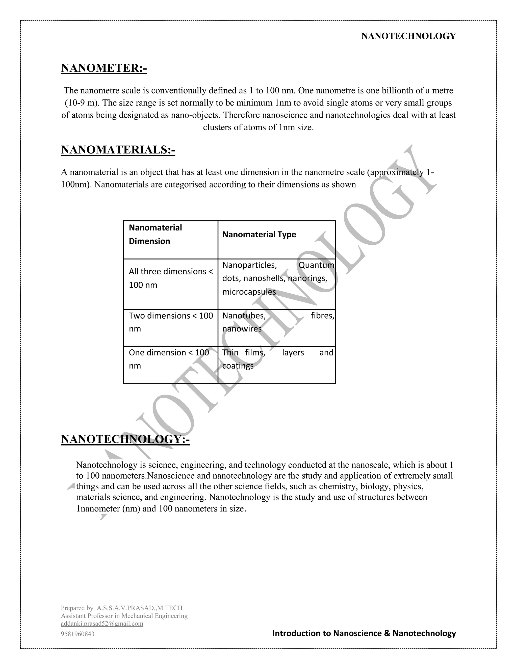 introduction to nanoscience_and_nanotechnology | PDF | Physics | Science