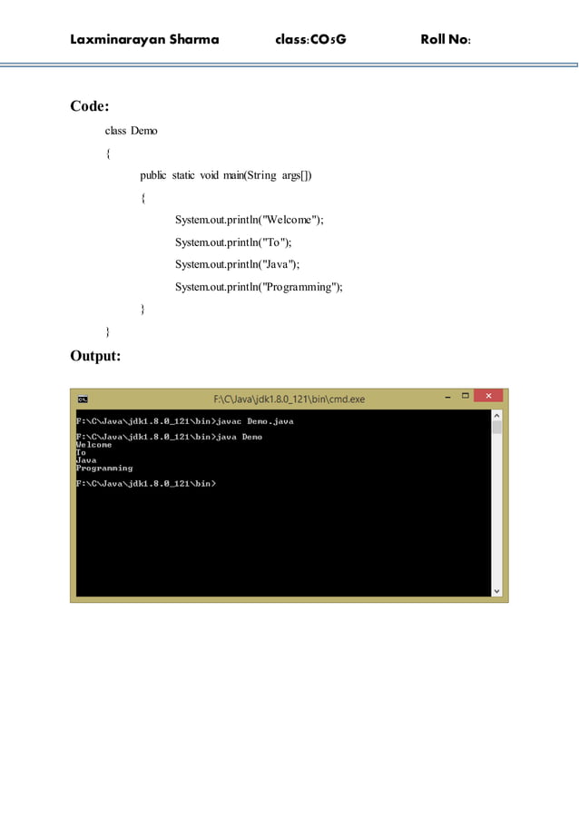 Introduction To Java Programming Addition Substraction Multiplication Division Pdf