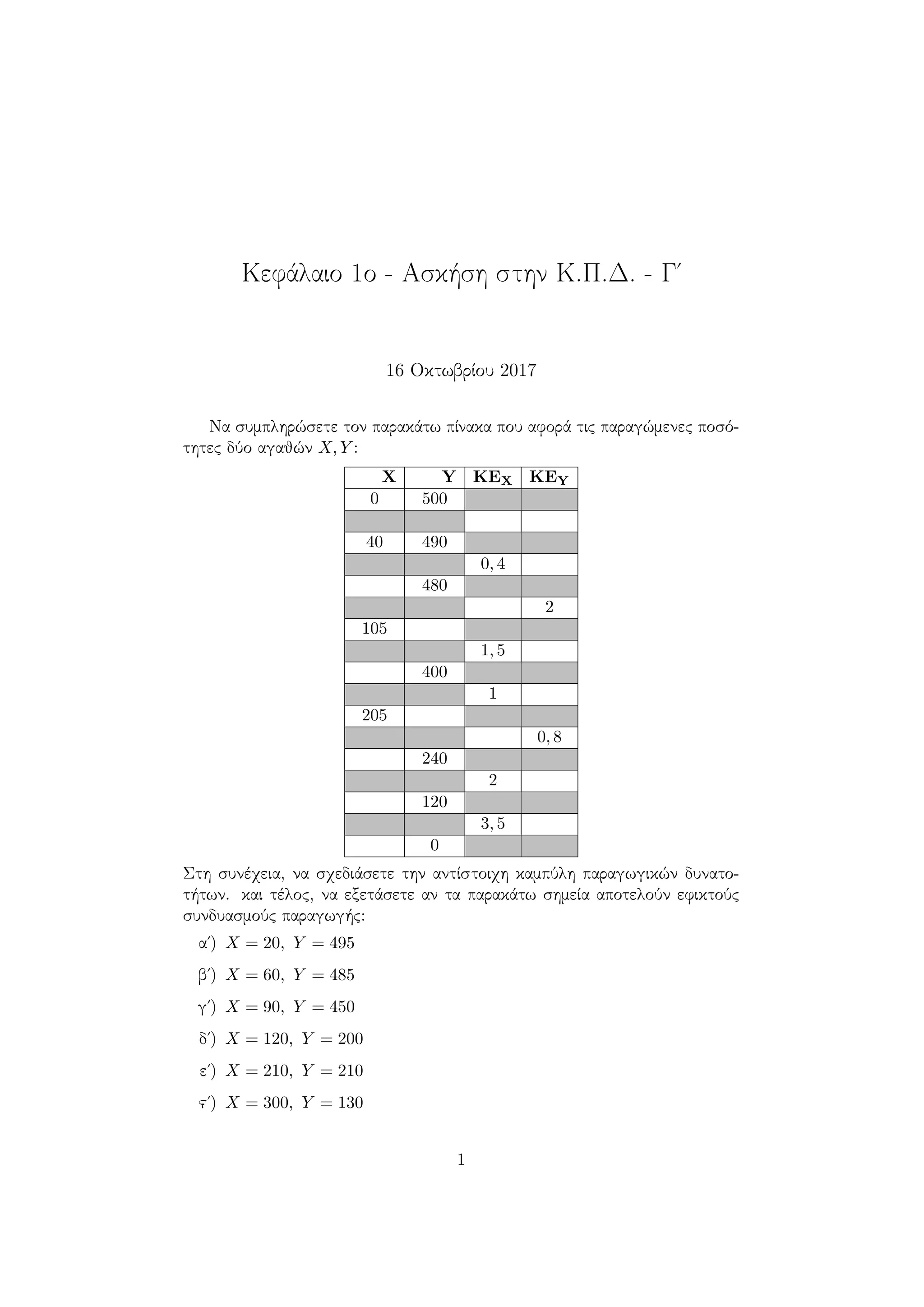αοθ κεφάλαιο 1 - ασκήσεις γ' | PDF