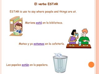 1A verbo estar emociones y lugares | PPTX