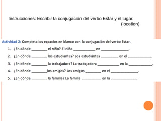 1A verbo estar emociones y lugares | PPTX