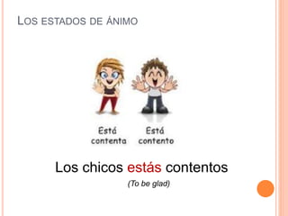 1A verbo estar emociones y lugares | PPTX