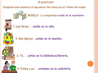 1A verbo estar emociones y lugares | PPTX