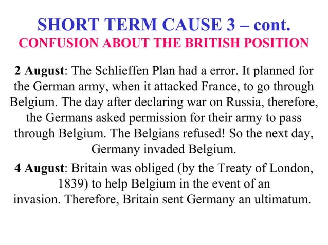 CAMBRIDGE IGCSE HISTORY: LONG/SHORT TERM CAUSES OF WORLD WAR 1 | PPT