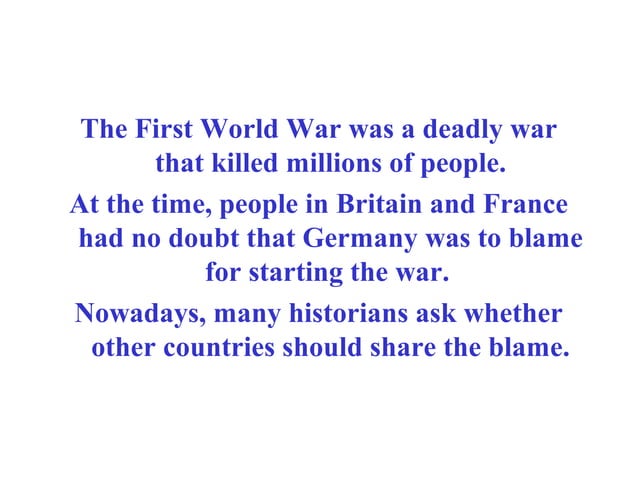 CAMBRIDGE IGCSE HISTORY: LONG/SHORT TERM CAUSES OF WORLD WAR 1 | PPT