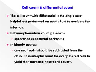 ASCITIC FLUID ANALYSIS | PPTX
