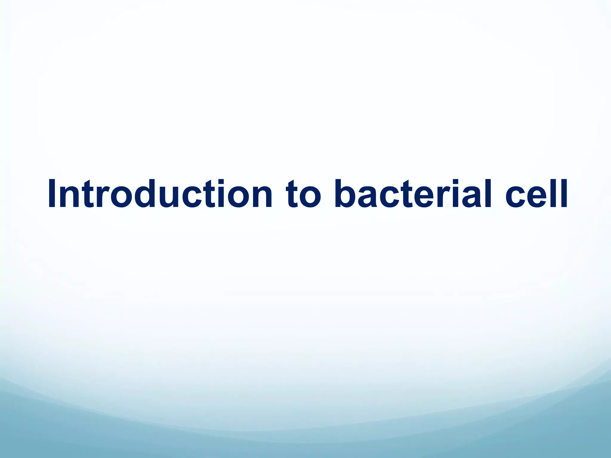 1.introduction to bacterial cell | PDF