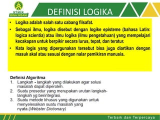 Pertemuan 1 Pengertian Dasar Logika | PDF
