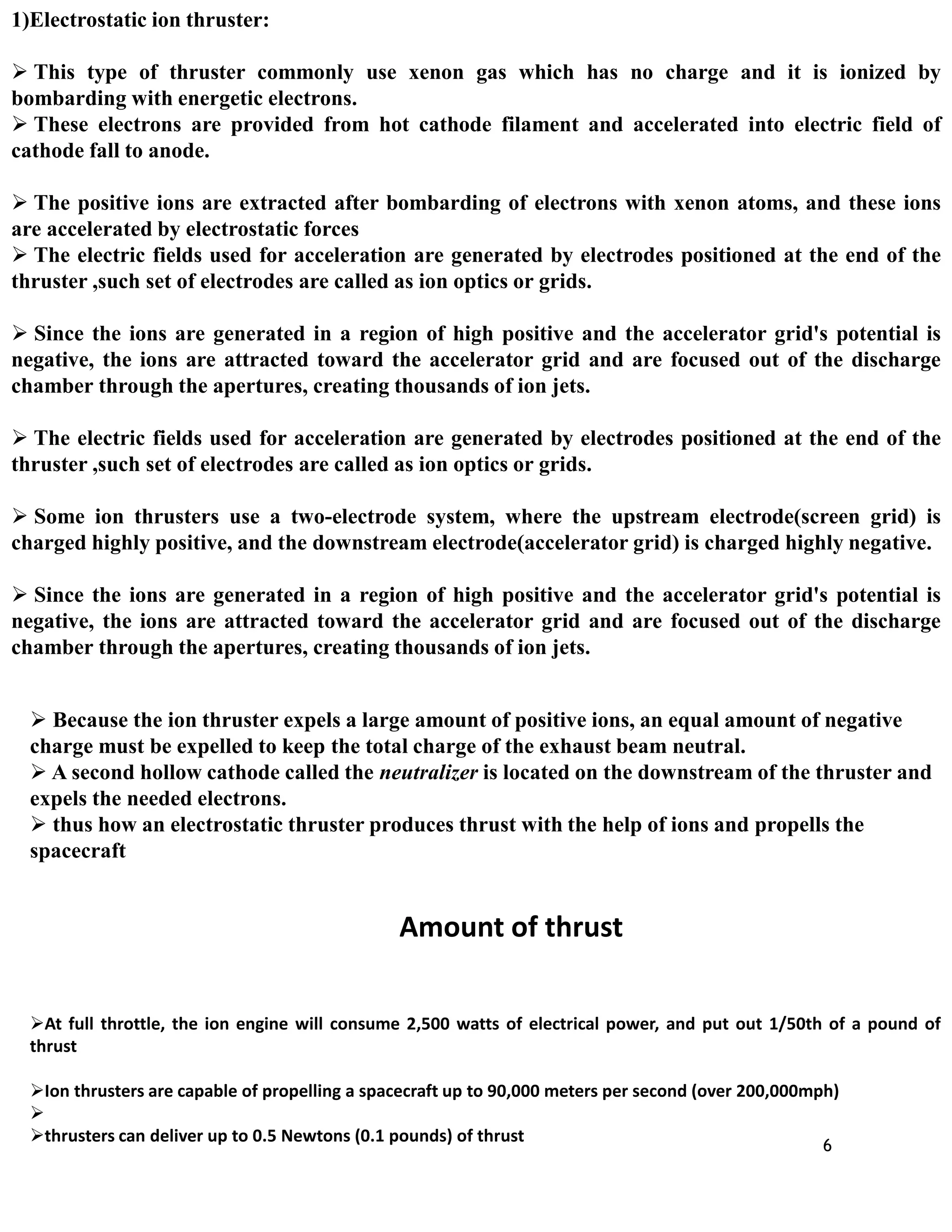 ion propulsion thruster engine | PPTX