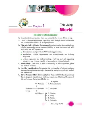 Diversity of Life - The Living World | PDF | Biological Sciences | Science