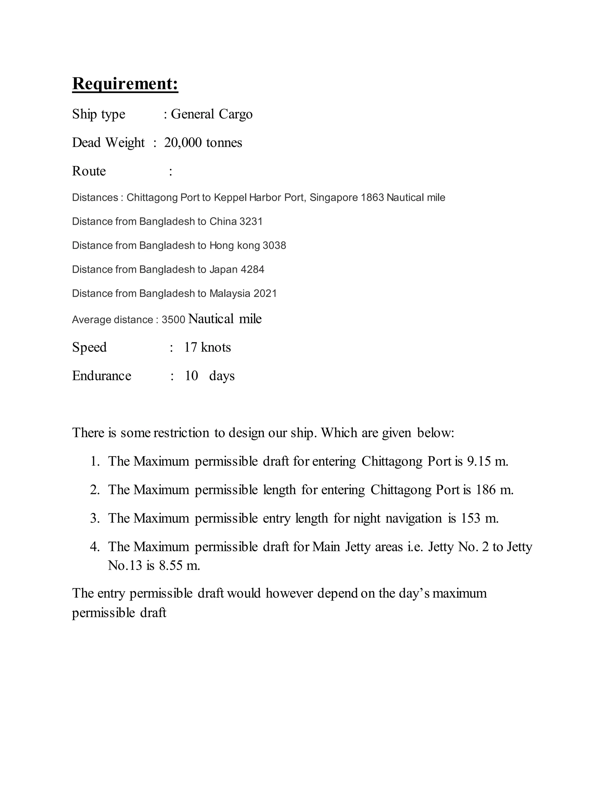 Determination of principal particulars of ship | DOCX