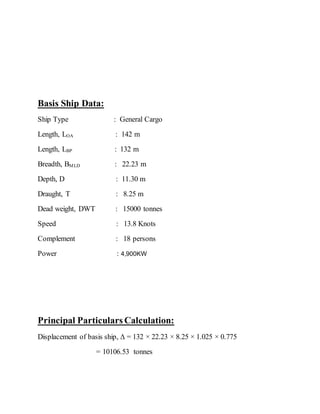 Determination of principal particulars of ship | DOCX