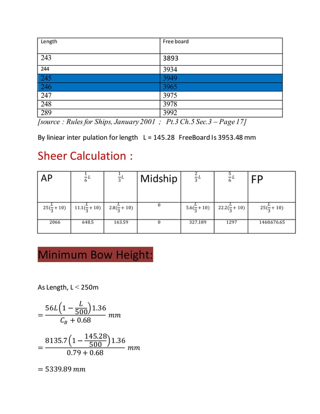 Determination of principal particulars of ship | DOCX