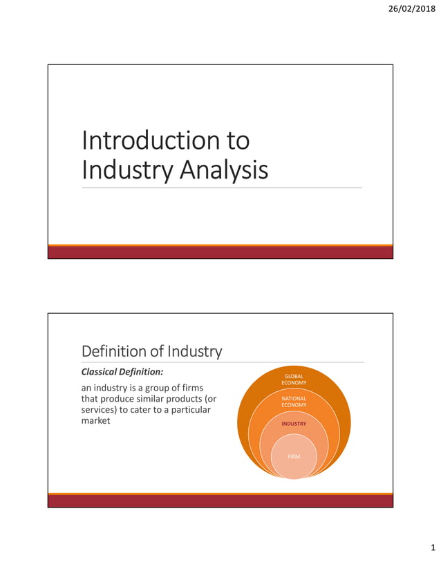 Introduction to Industry Analysis | PDF