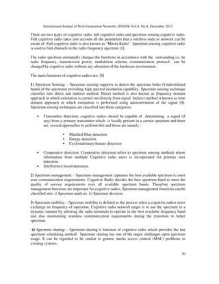 A SURVEY ON DYNAMIC SPECTRUM ACCESS TECHNIQUES IN COGNITIVE RADIO | PDF
