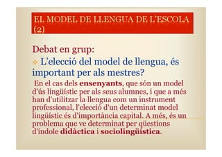 1.1.l'escola i la llengua | PDF