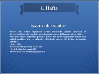 Engelsiz Eğitim 1. hafta | PPT