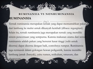 1. a. pengertian tentang ternak ruminansia | PPTX
