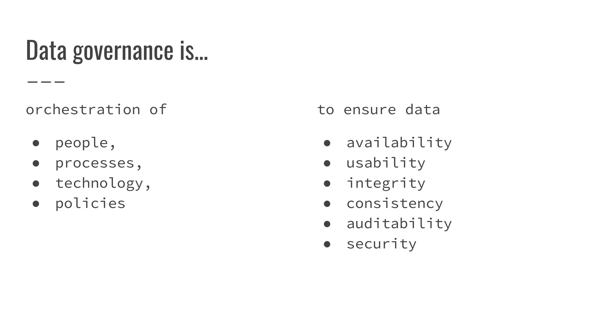 Jeffrey Ricker - "Big Data Governance" | PPT