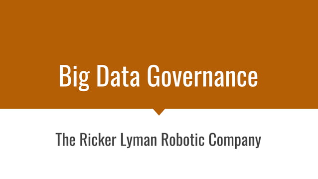 Jeffrey Ricker - "Big Data Governance" | PPT