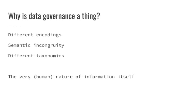 Jeffrey Ricker - "Big Data Governance" | PPT