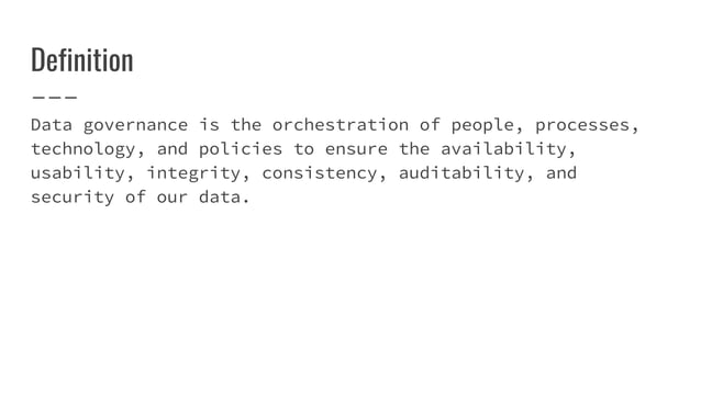 Jeffrey Ricker - "Big Data Governance" | PPT