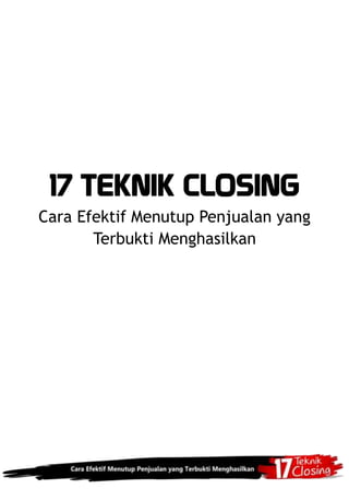 1. 17 teknik closing | PDF