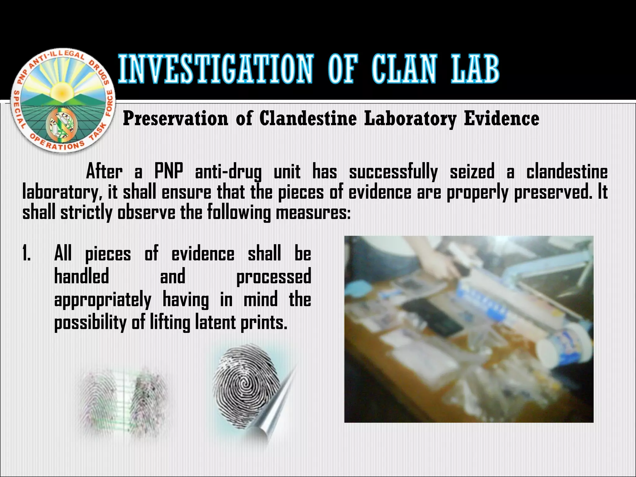 1. clandestine laboratory investigation | PPT