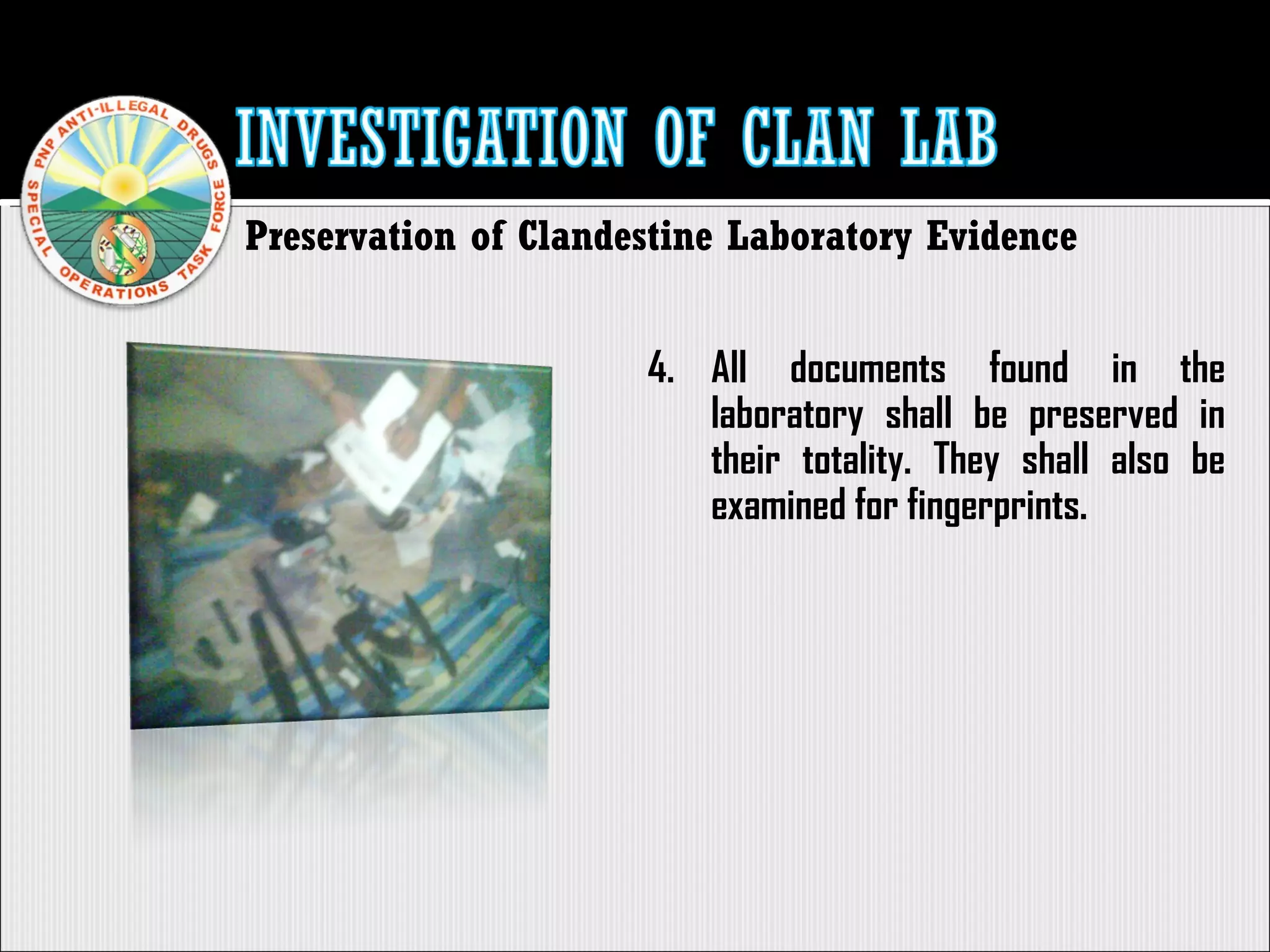 1. clandestine laboratory investigation | PPT