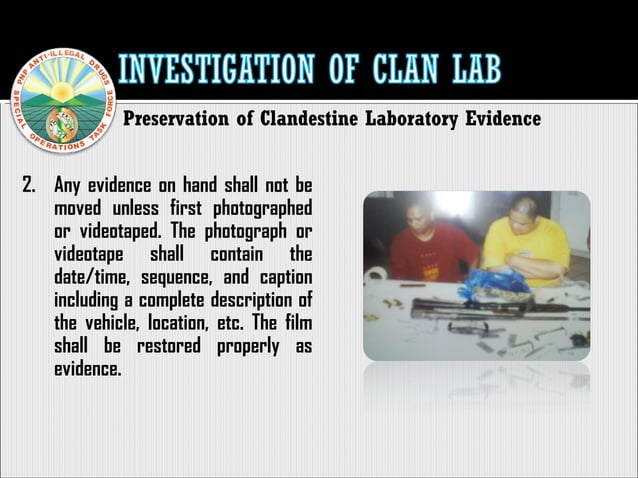 1. clandestine laboratory investigation | PPT