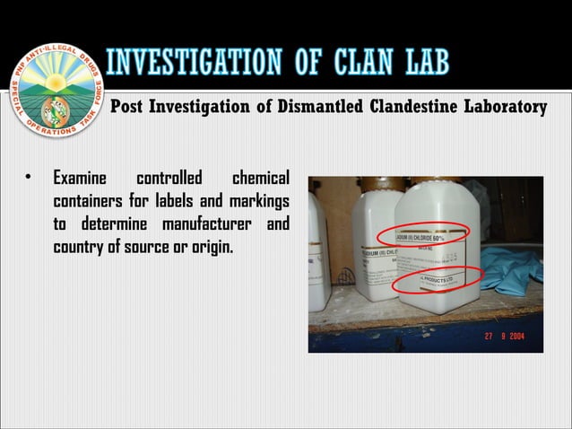 1. clandestine laboratory investigation | PPT