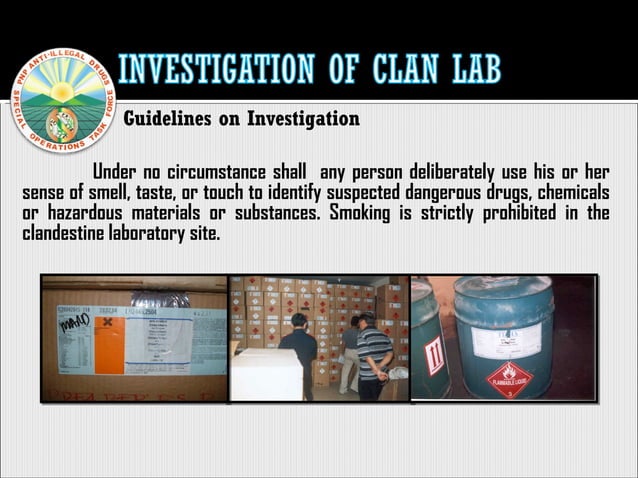 1. clandestine laboratory investigation | PPT