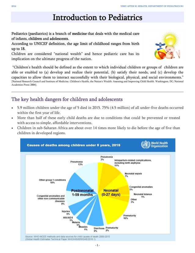 1. intro pediatrics 1 | PDF