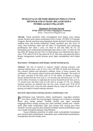 1. metode bermain peran | PDF