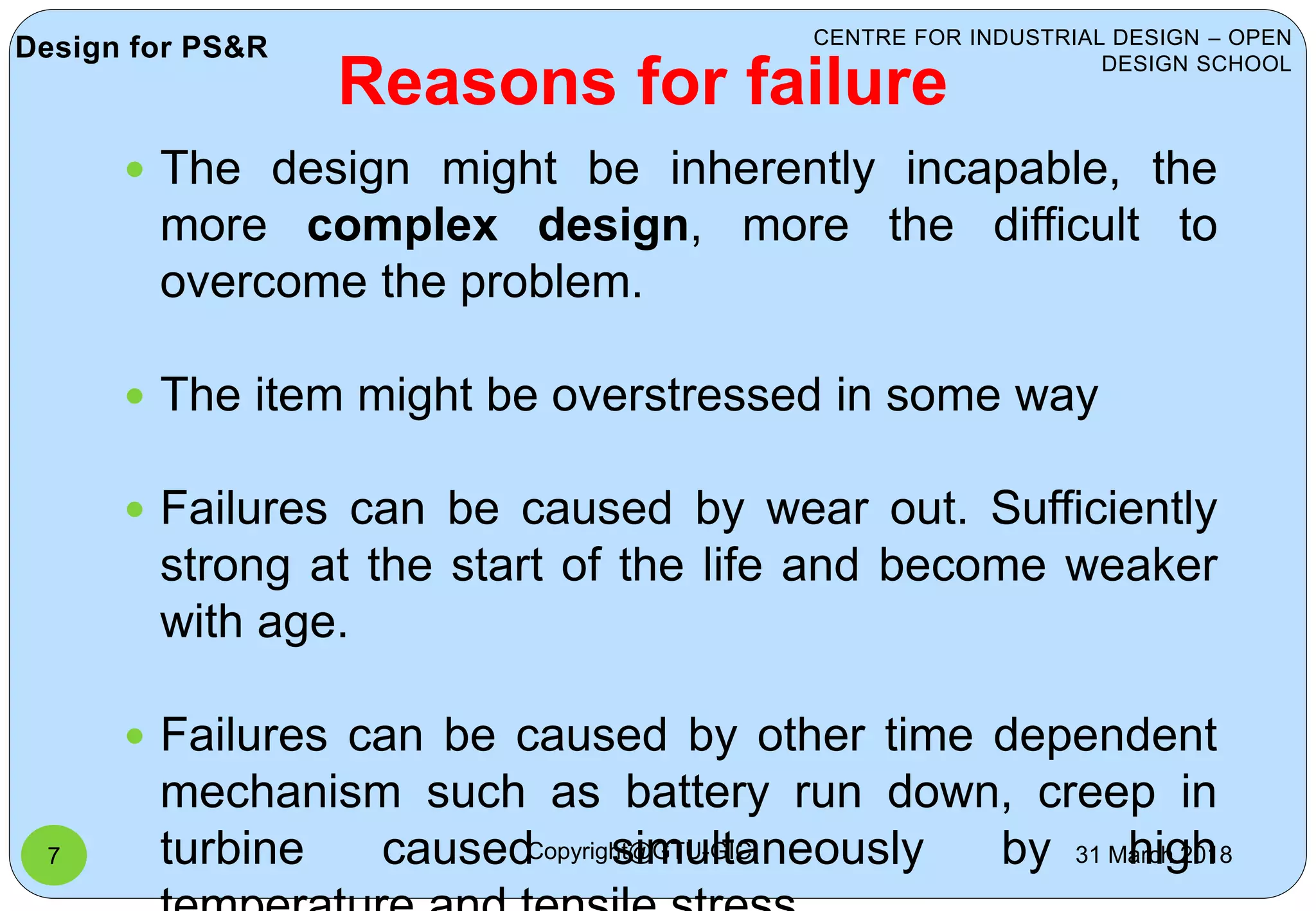 1. design for performance, safety and reliability | PPSX