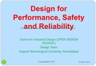 1. design for performance, safety and reliability | PPT