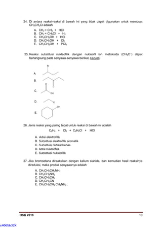 1.osk 2018 kimia_soal | PDF