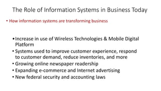 Information systems in global business today | PPTX