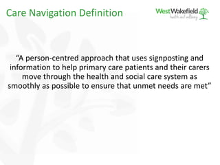 General Practice Transformation Champions: Care Navigation | PPT