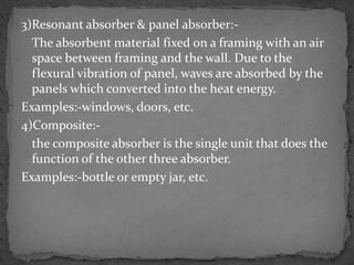 Architectural acoustics | PPTX