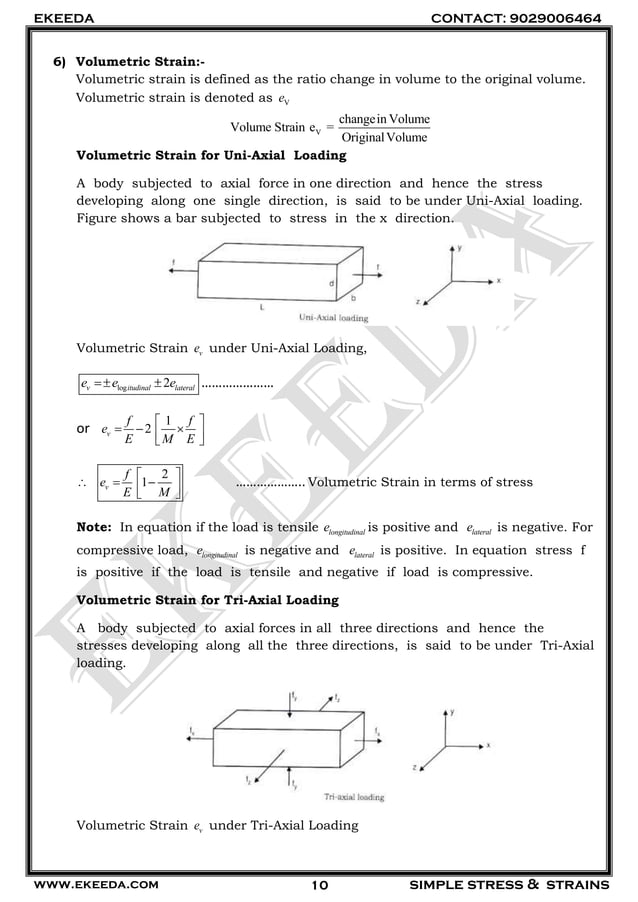 1. simple stress and strains | PDF | Physics | Science