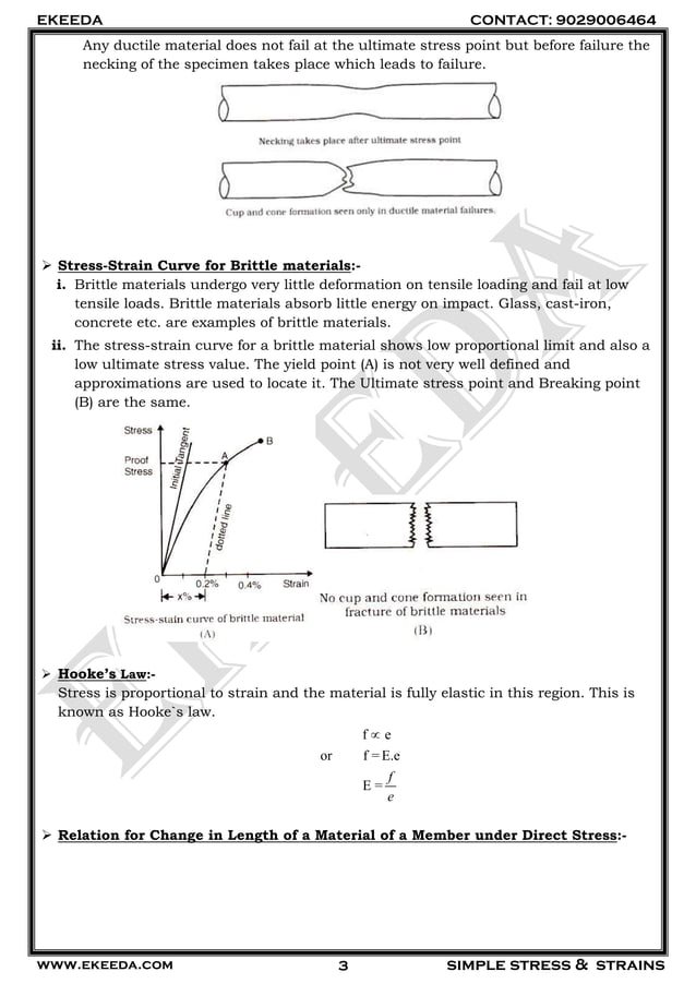 1. simple stress and strains | PDF | Physics | Science