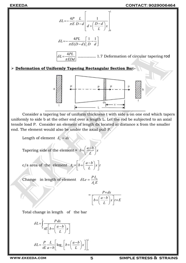 1. simple stress and strains | PDF | Physics | Science